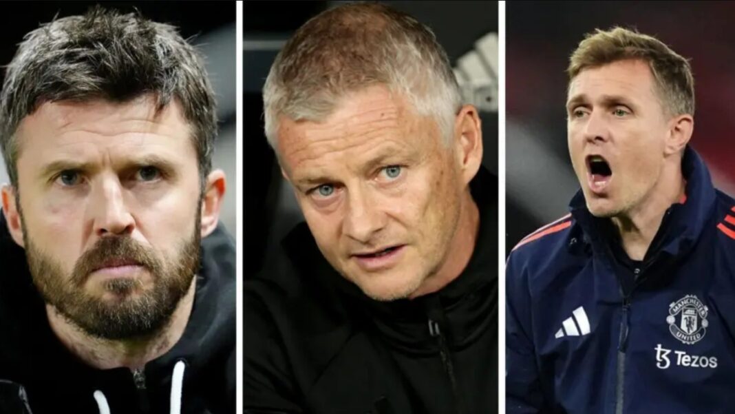 Manchester Uniteds «dream team»: Solskjær, Carrick og Fletcher